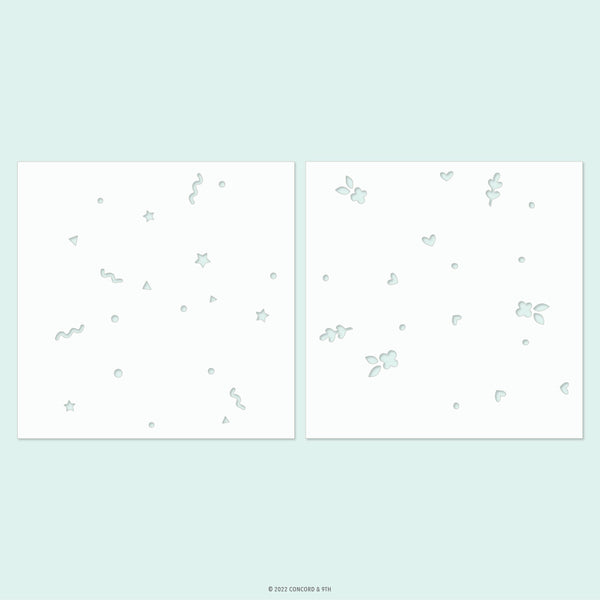 Bursting Backgrounds Turnabout™ Stencil Pack - Concord & 9th