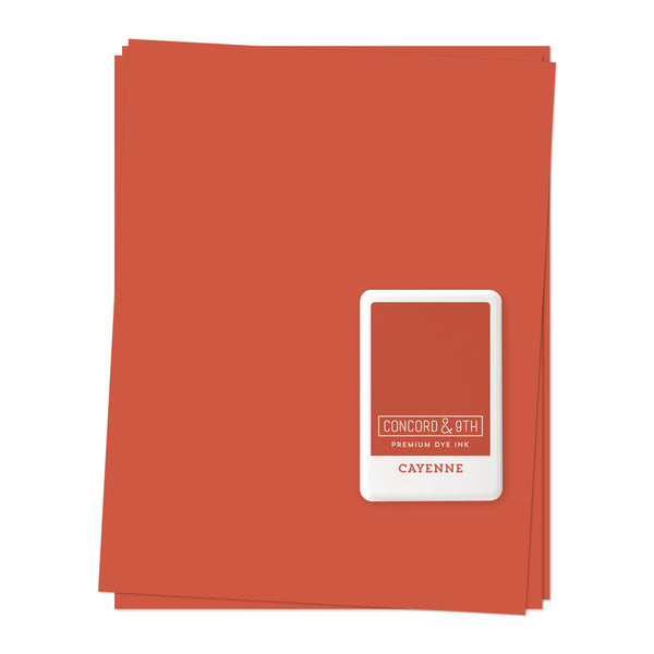 Cardstock: Cayenne Ink Pad & Cardstock BUNDLE - Concord & 9th