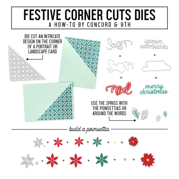 Festive Corner Cuts Dies - Concord & 9th