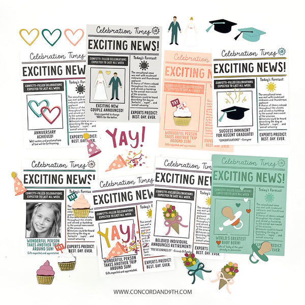 Happy Headlines Stamp Set - Concord & 9th