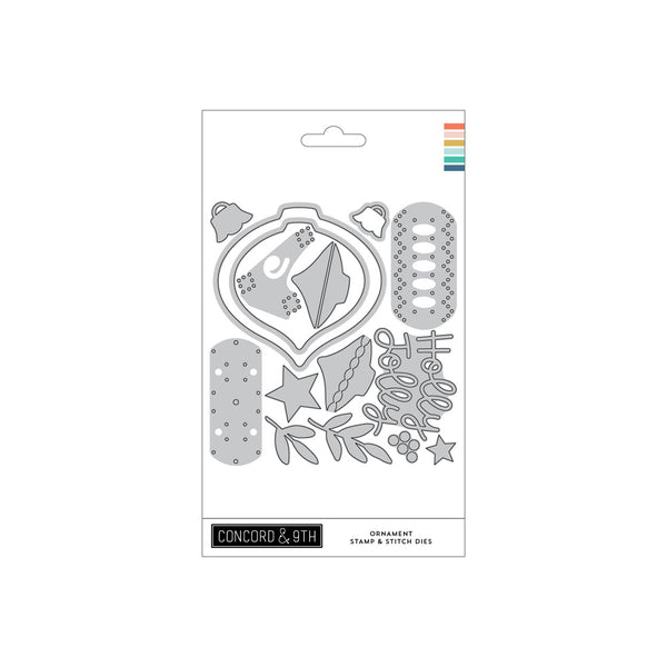 Ornament Stamp & Stitch Dies - Concord & 9th
