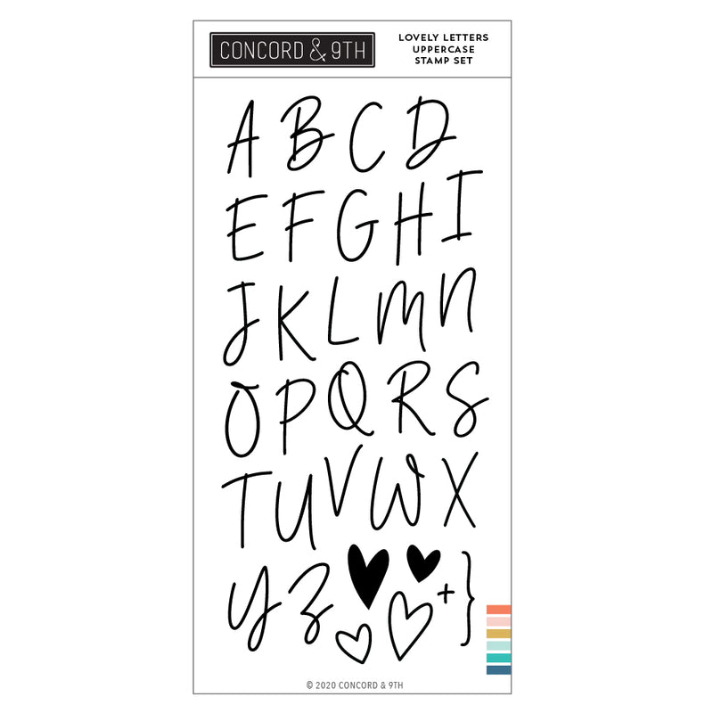 Lovely Letters Uppercase Stamp Set - Concord & 9th