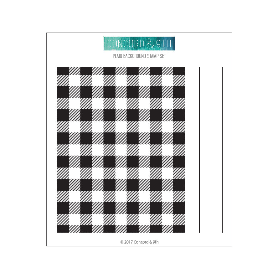 Plaid Background Stamp Set - Concord & 9th